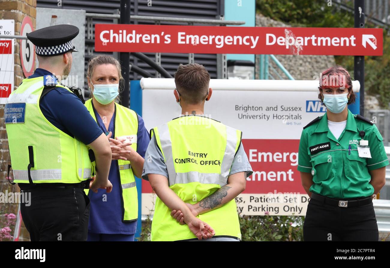 A PCSO and staff at the Royal Sussex County Hospital in Brighton, a man ...