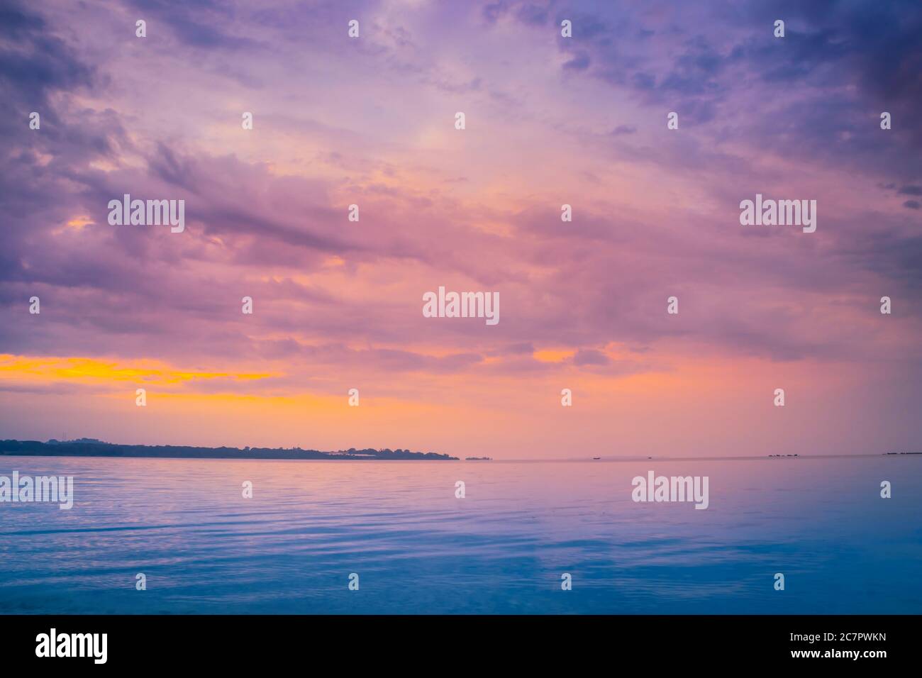 Sunset view of Lake Victoria shoreline, Entebbe, Uganda, Africa Stock ...