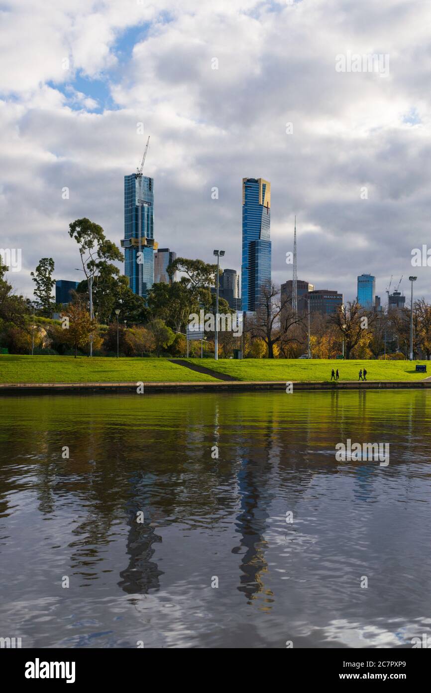 MELBOURNE, AUSTRALIA - 7 June 2020: An under construction Australia 108 ...