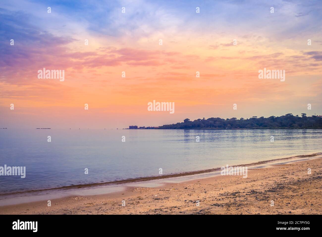 Sunset view of Lake Victoria Shoreline, Entebbe, Uganda, Africa Stock ...