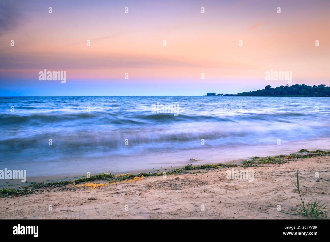Sunset view of Lake Victoria Shoreline, Entebbe, Uganda, Africa Stock ...