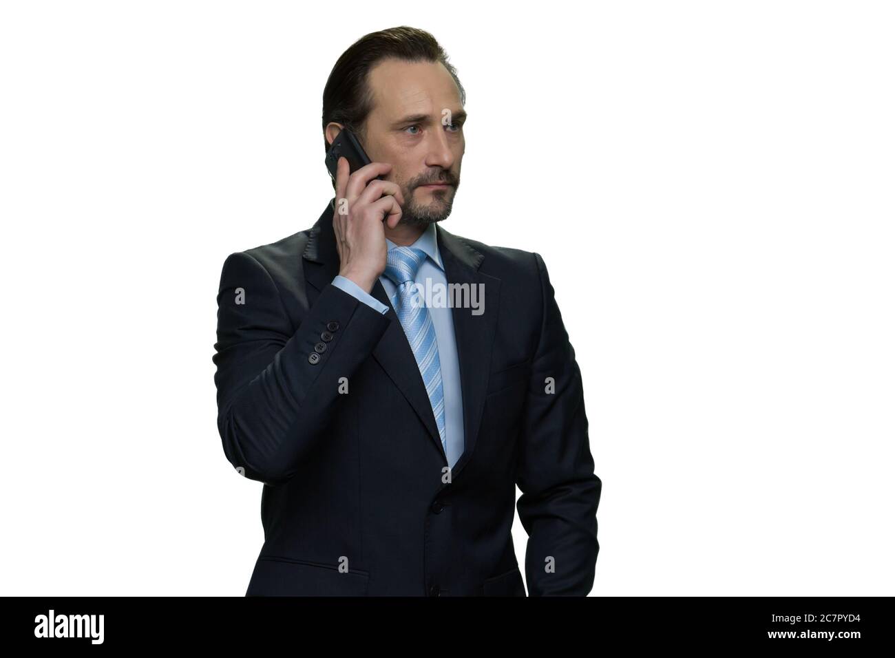 Serious middle aged businessman talking hi-res stock photography and ...