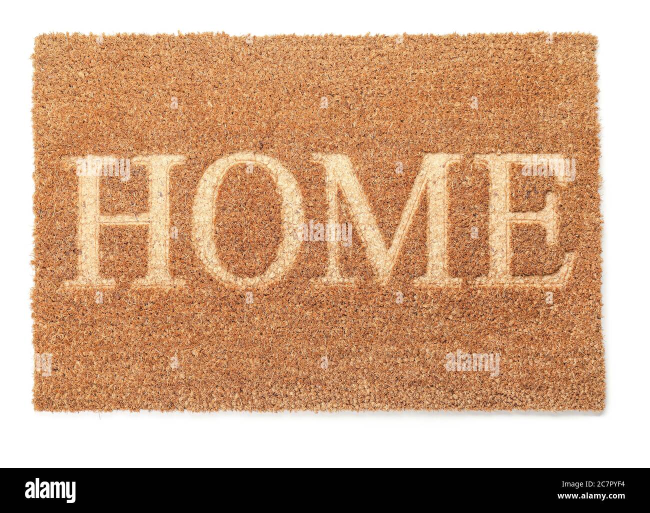 Door mat on white background Stock Photo - Alamy