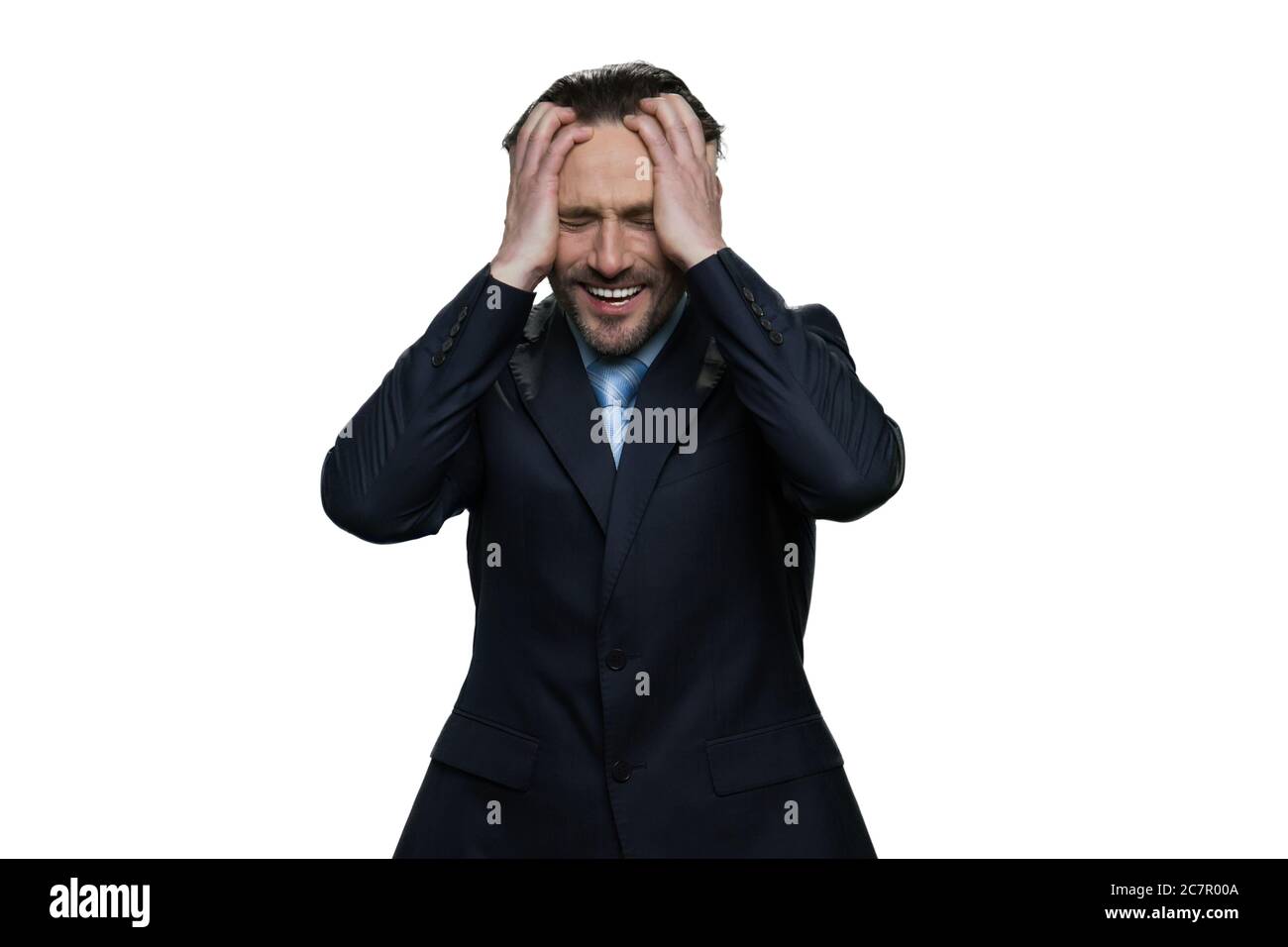 Middle-aged manager is crying Stock Photo - Alamy