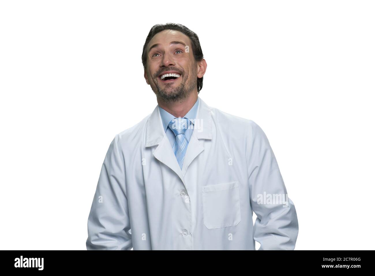 Portrait cheerful middle aged doctor hi-res stock photography and ...