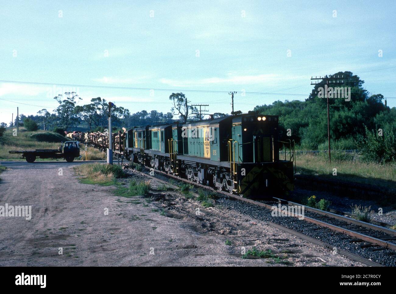 Tasmanian diesel locomotives Nos. 875, 867, 864 in Australian National ...
