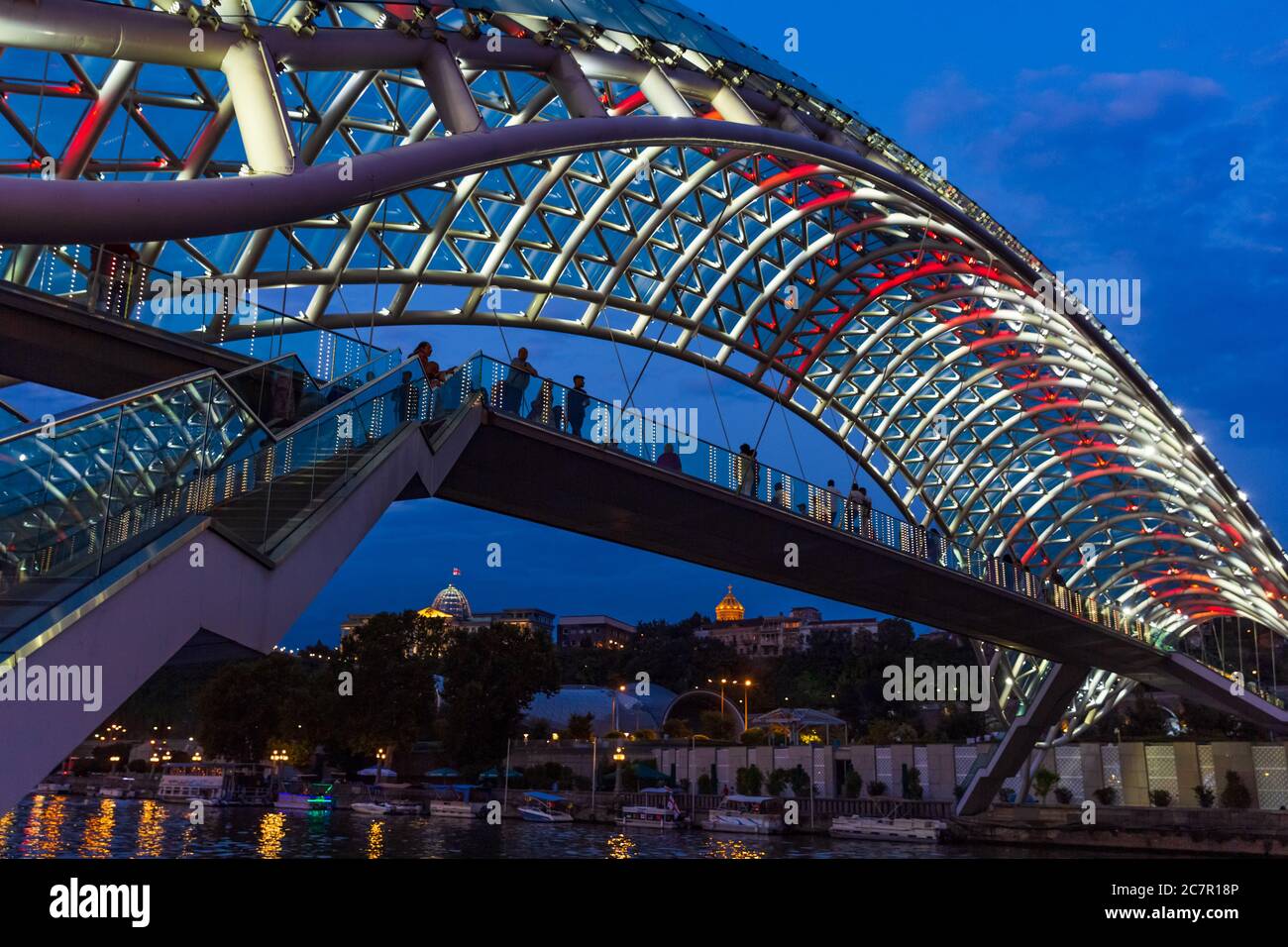 Peace bridge at night hi-res stock photography and images - Alamy