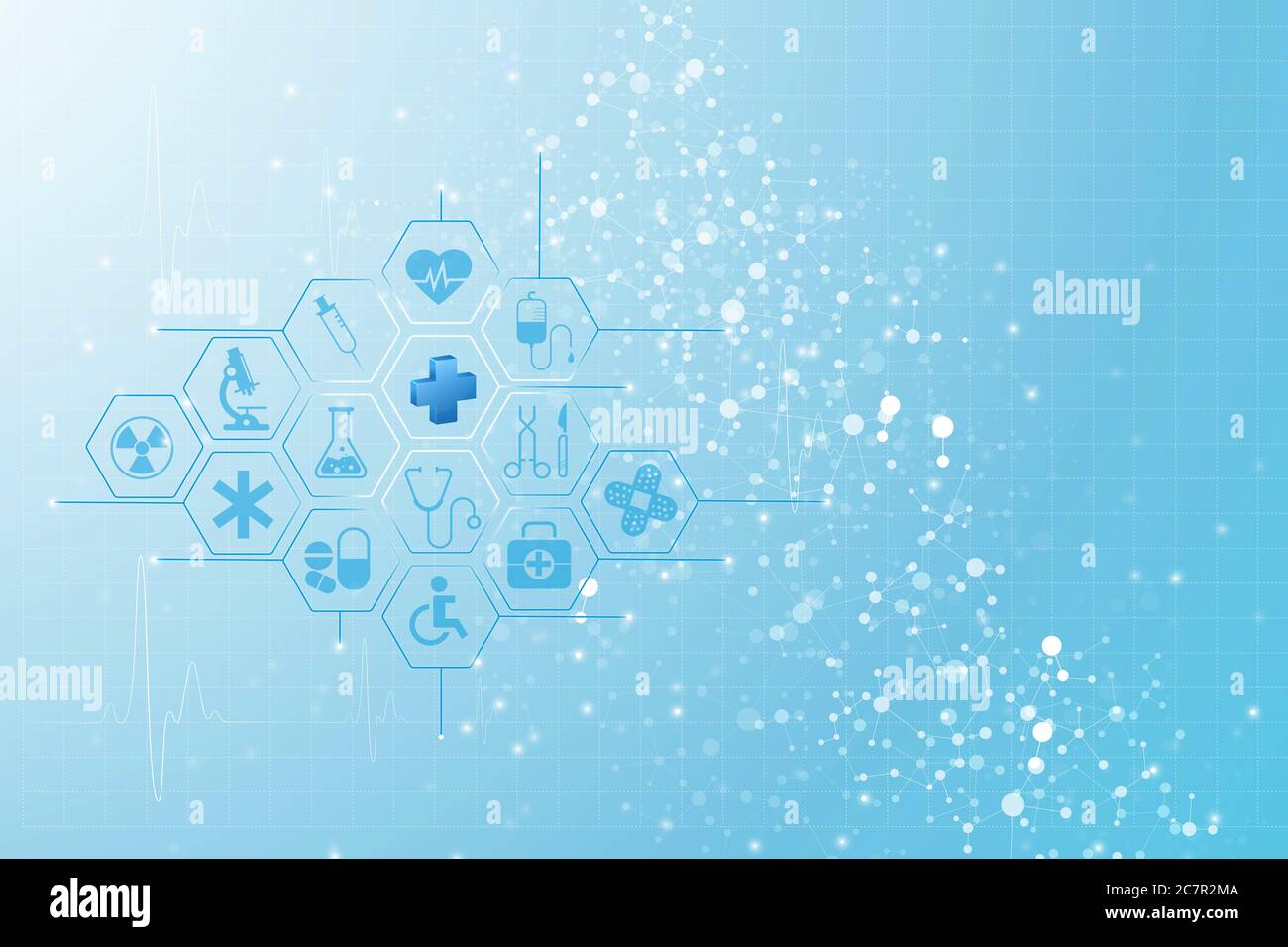 Health care icon pattern medical innovation concept background design ...