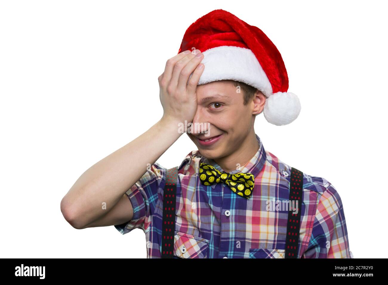 Portrait of handsome teenage boy is feeling shame Stock Photo - Alamy