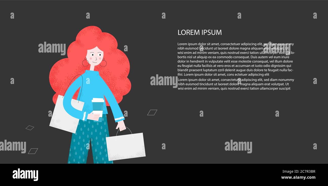 woman shopping vector Stock Vector Image & Art - Alamy