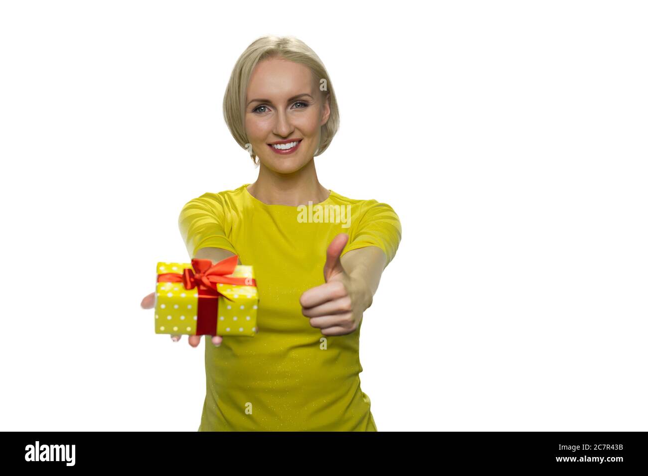 Showing box and thumbs up hi-res stock photography and images - Alamy