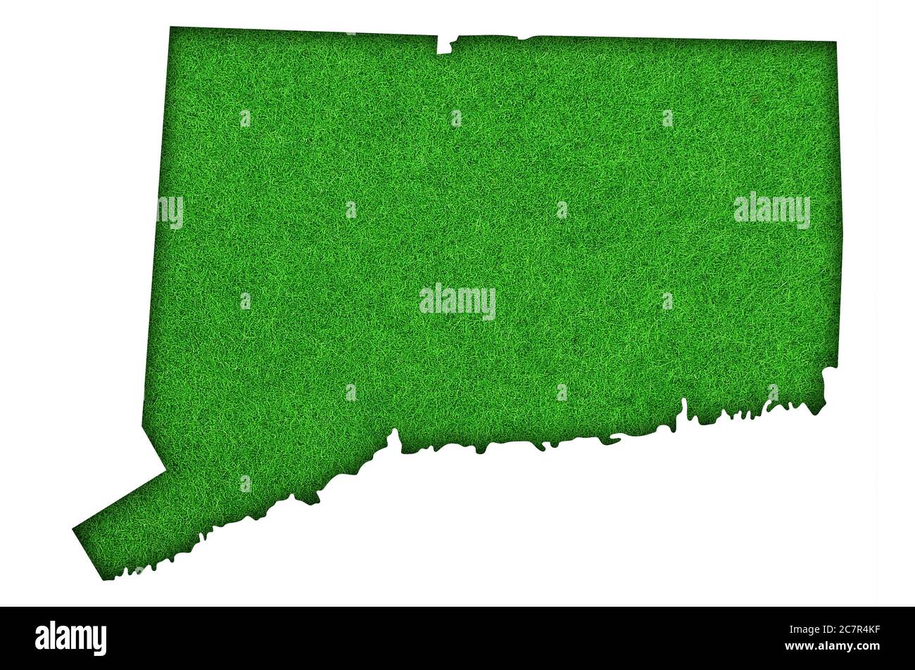 Map of Connecticut on green felt Stock Photo - Alamy