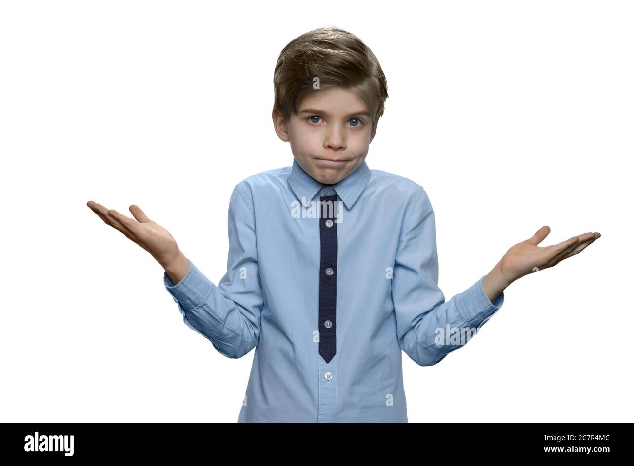 Boy Shrugging Shoulders