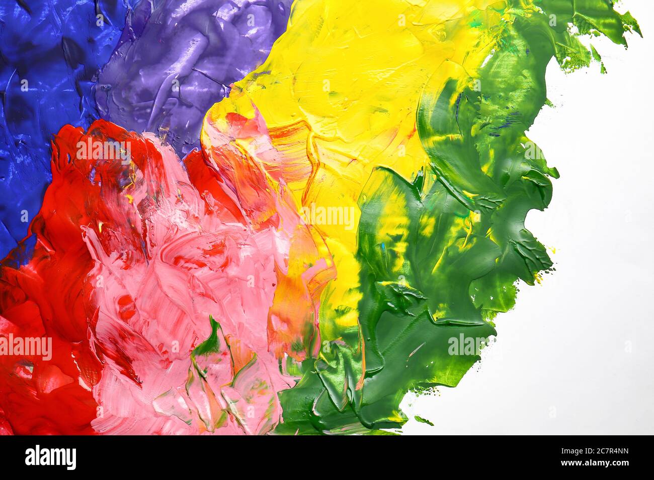 Colorful paints on paper sheet Stock Photo - Alamy