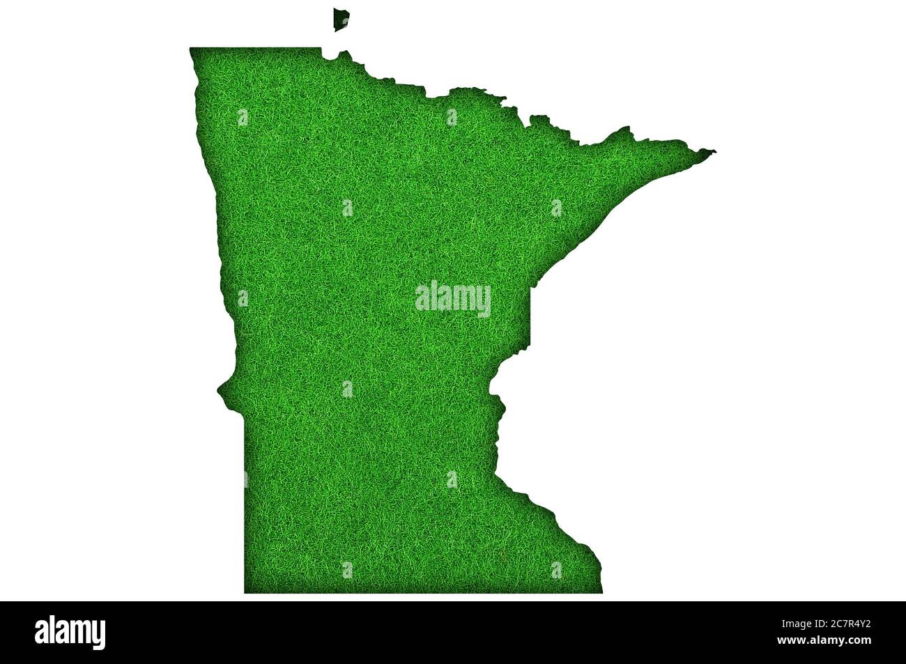 Map of Minnesota on green felt Stock Photo - Alamy