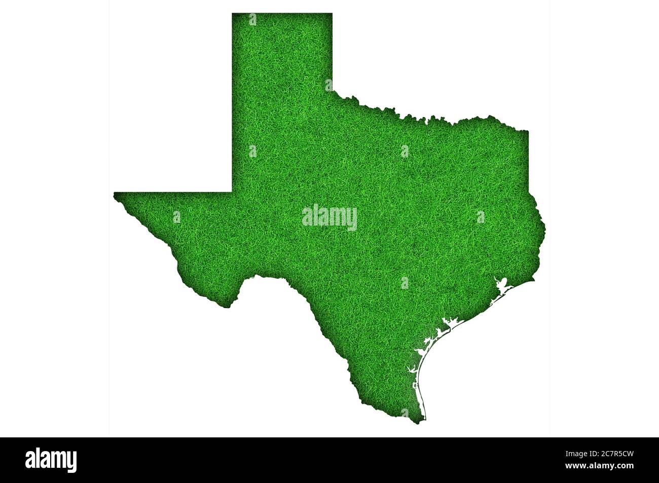 Map of Texas on green felt Stock Photo - Alamy