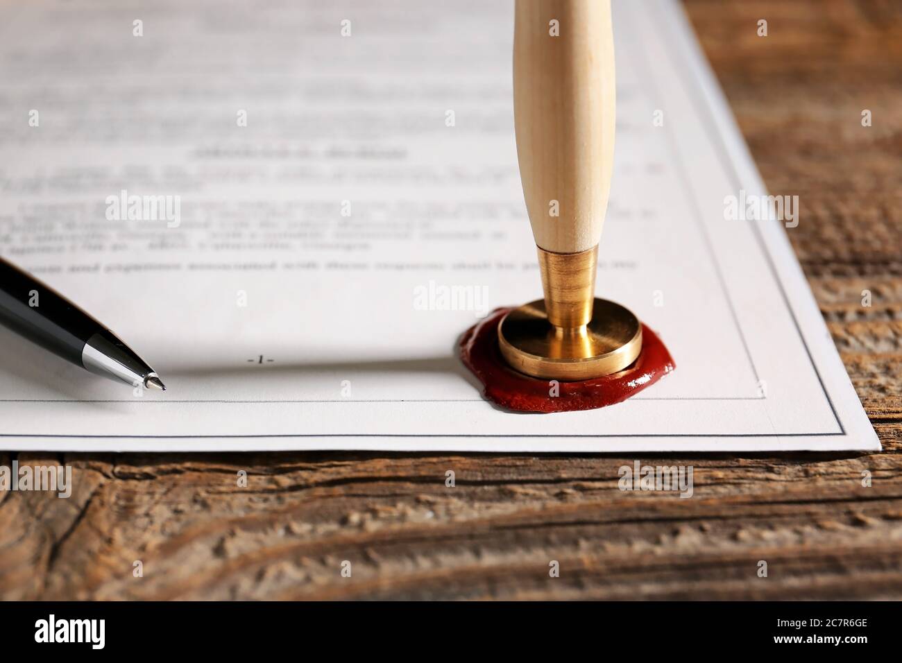 Wax notary seal on document hi-res stock photography and images - Alamy