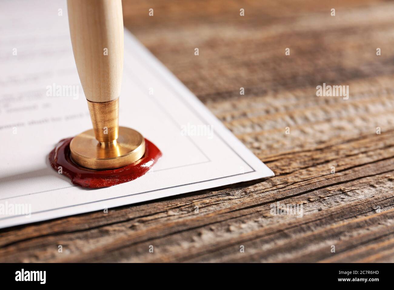 Wax notary seal on document hi-res stock photography and images - Alamy