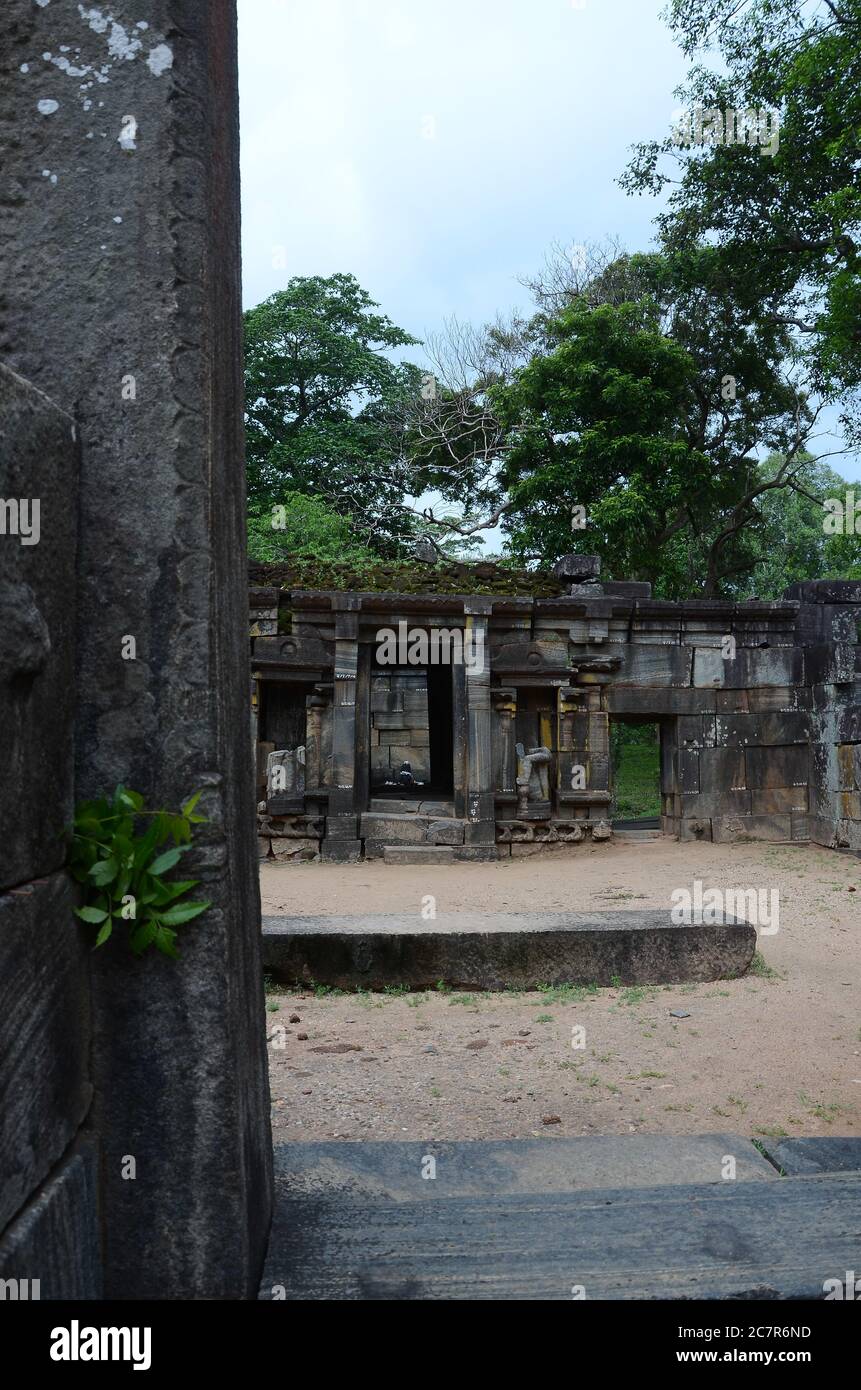 Vertical shot of The Hindu Temple God Shiva Devalaya Polonnaruwa Sri ...