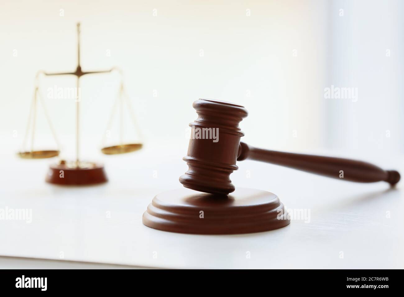 Judge gavel at workplace of notary public Stock Photo - Alamy