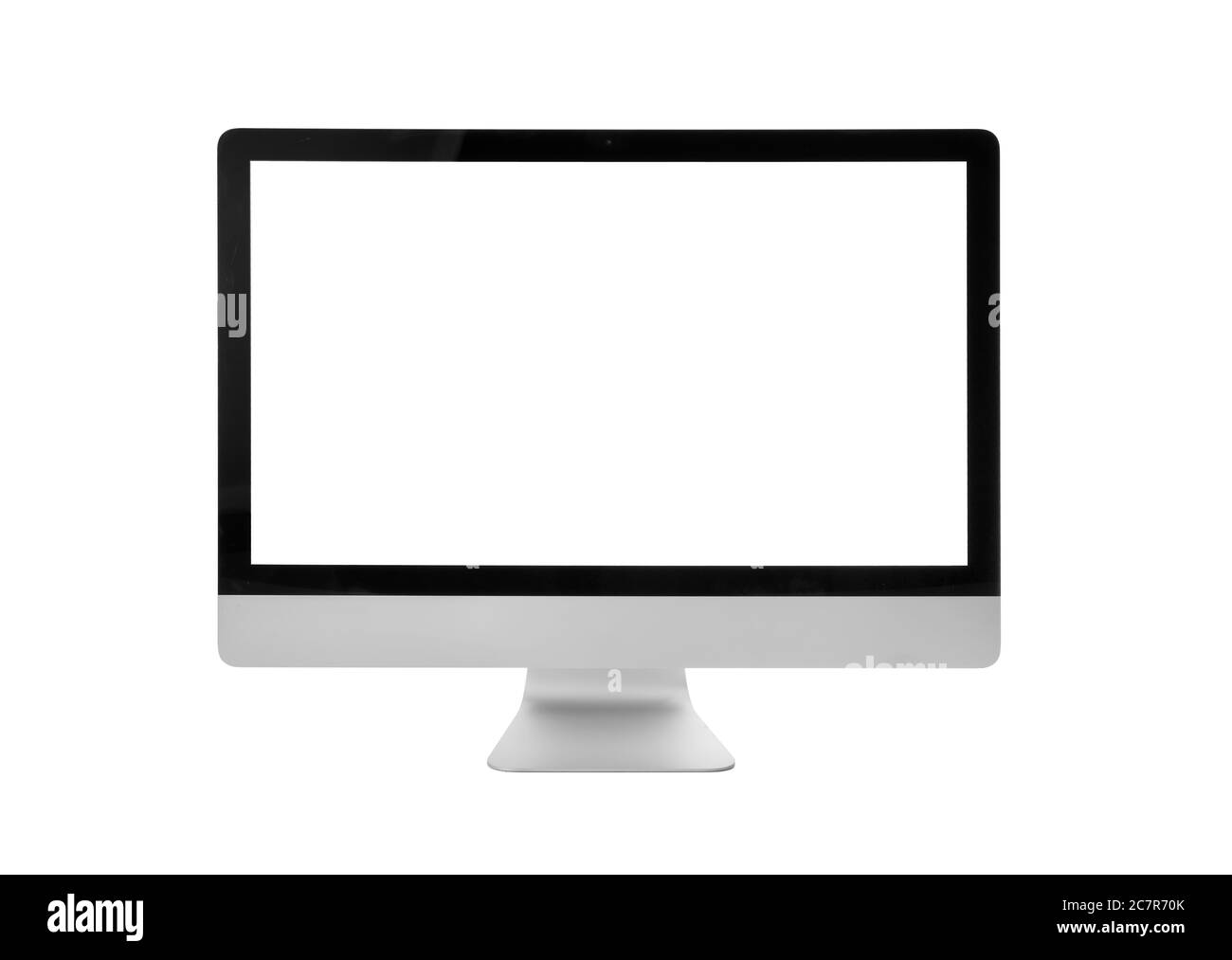 Modern PC monitor on white background Stock Photo - Alamy