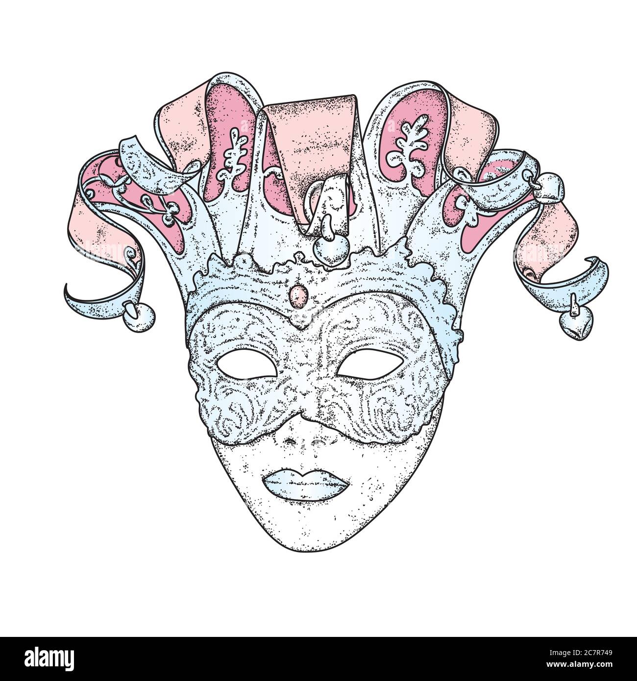 Masquerade Illustration Print Drawing & Illustration Pen & Ink Art ...