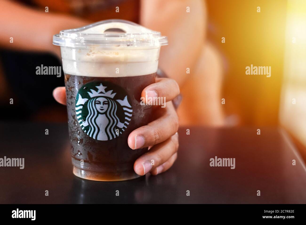 Chon Buri, Thailand - October 14, 2018: : Starbucks coffee brand logo ...