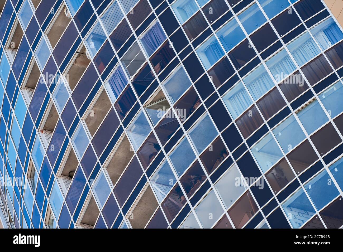 Multistorey building. Rhythm in photography. Multi-storey facade ...