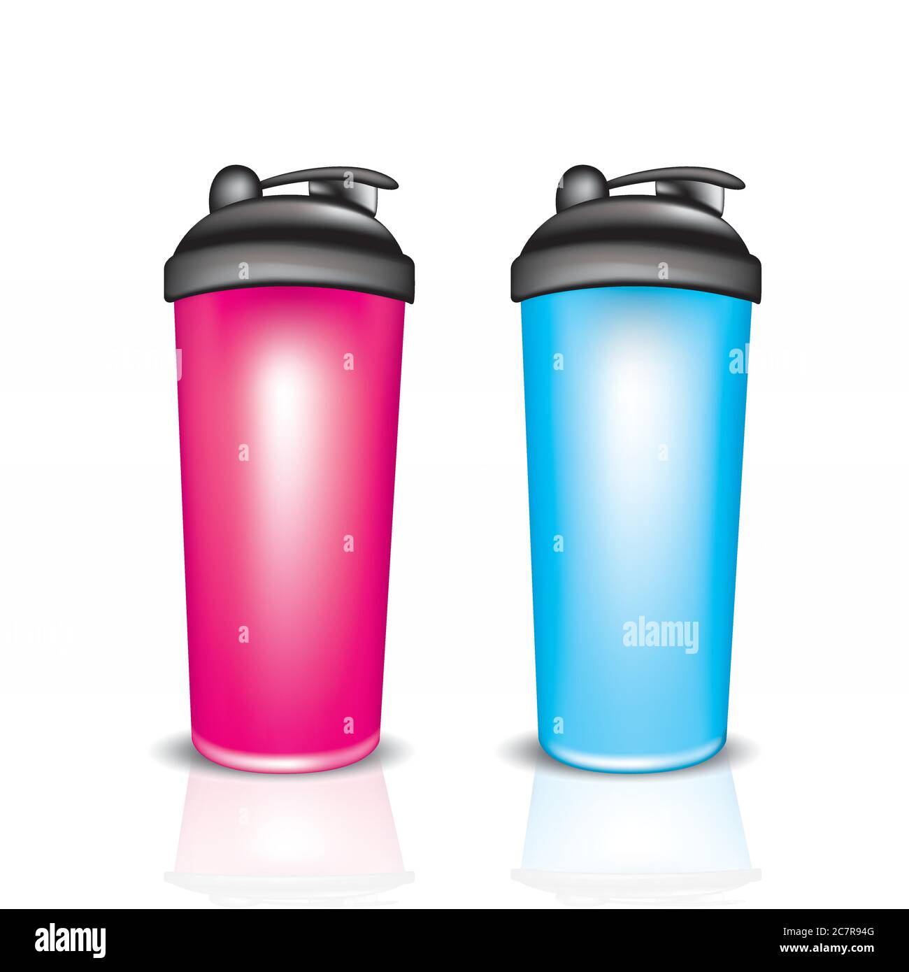 A glass for a protein cocktail. Sports nutrition. Vector illustration ...