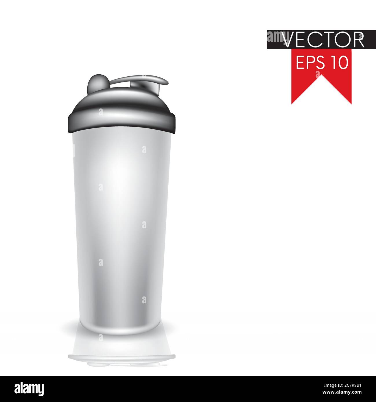 A glass for a protein cocktail. Sports nutrition. Vector illustration ...