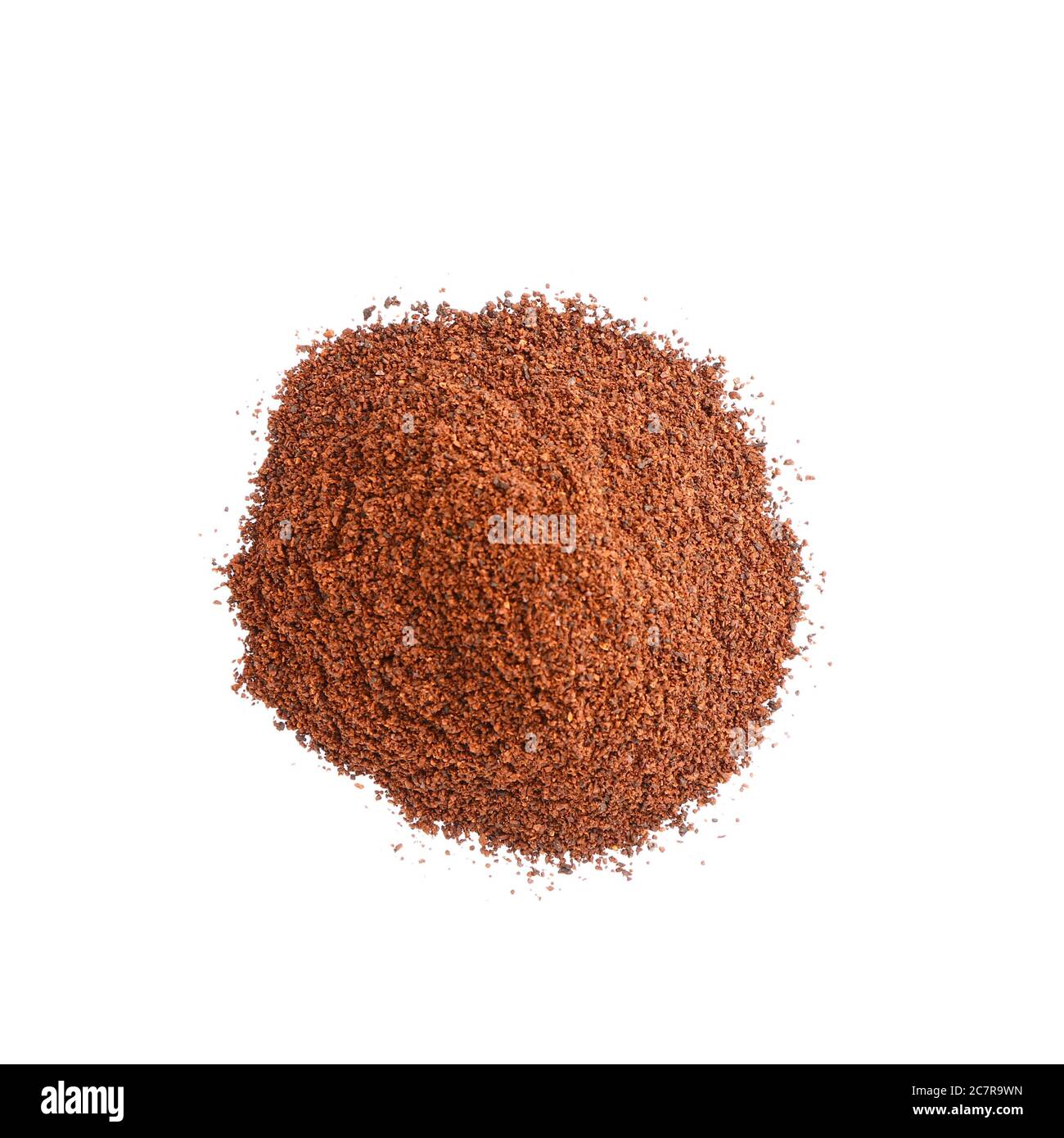 Coffee powder on white background Stock Photo - Alamy