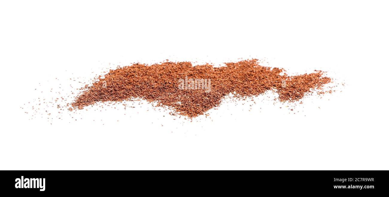 Coffee powder on white background Stock Photo - Alamy