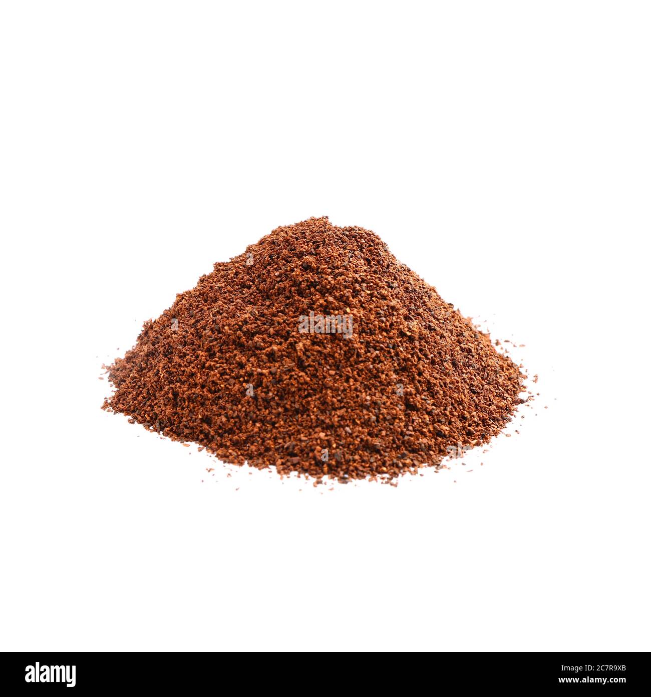 Coffee powder on white background Stock Photo - Alamy