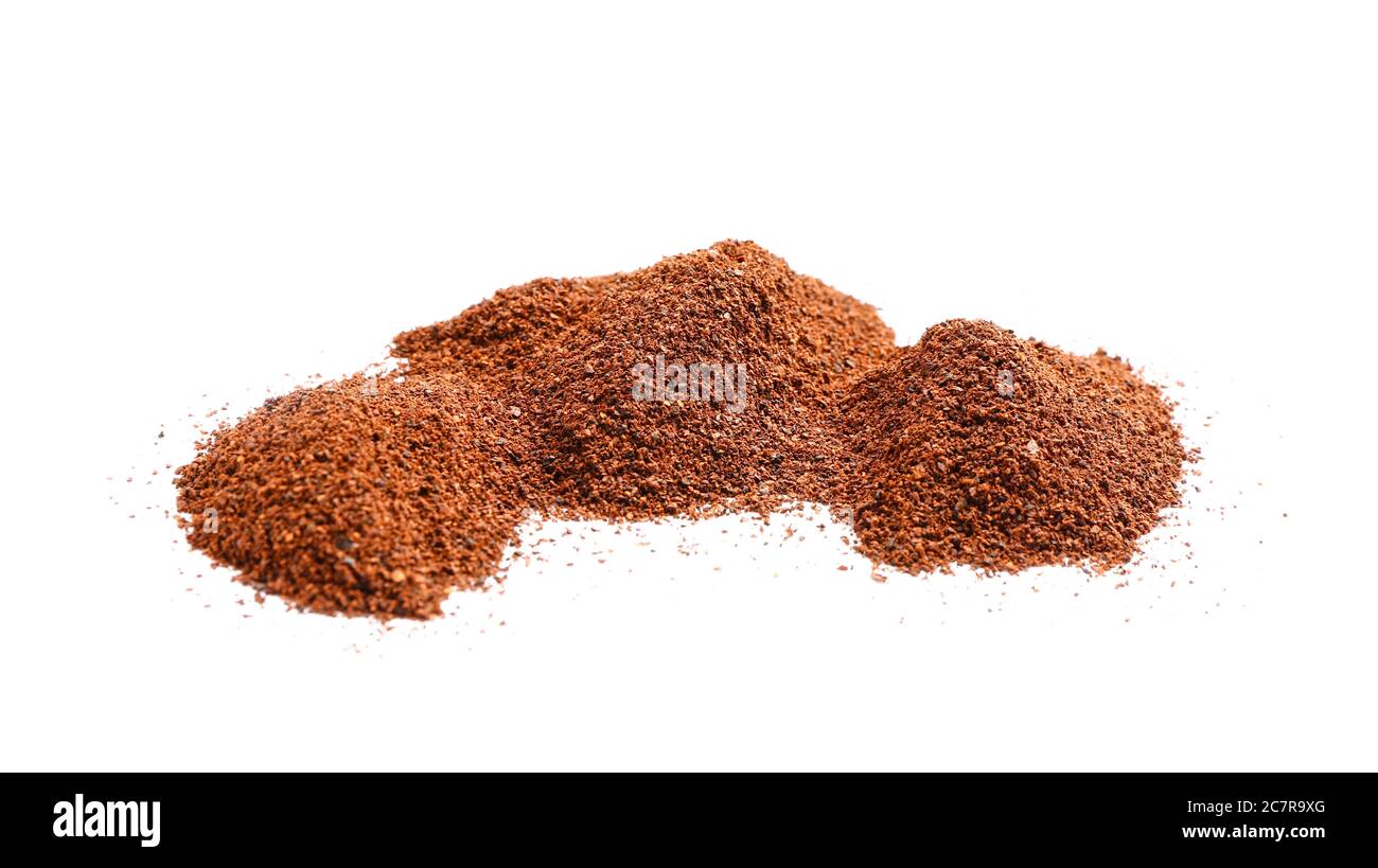 Coffee powder on white background Stock Photo - Alamy