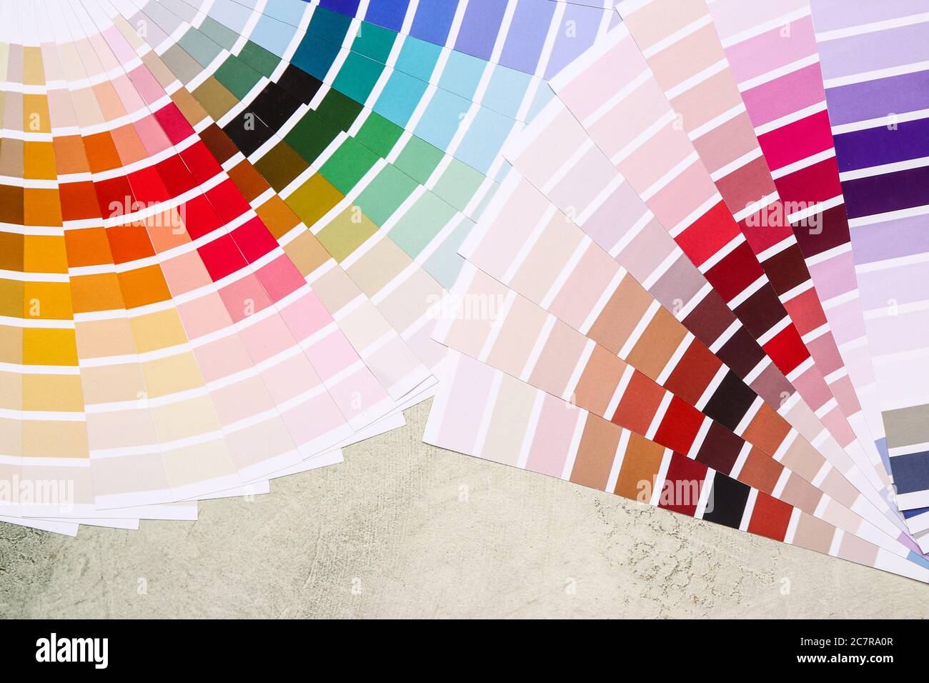 Color palettes on light background Stock Photo - Alamy
