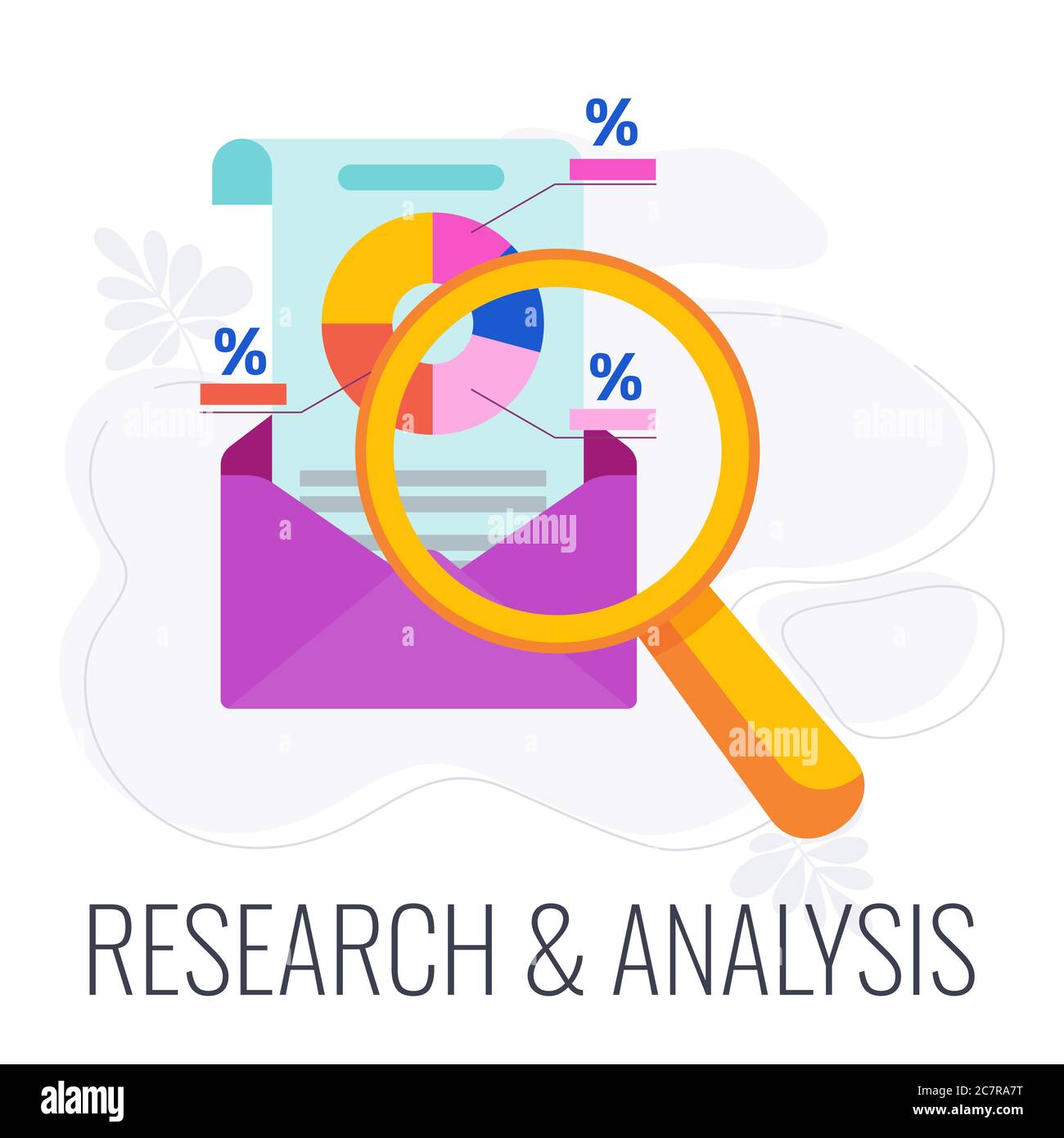 Research and analysis Implementation Icon. Flat vector illustration ...