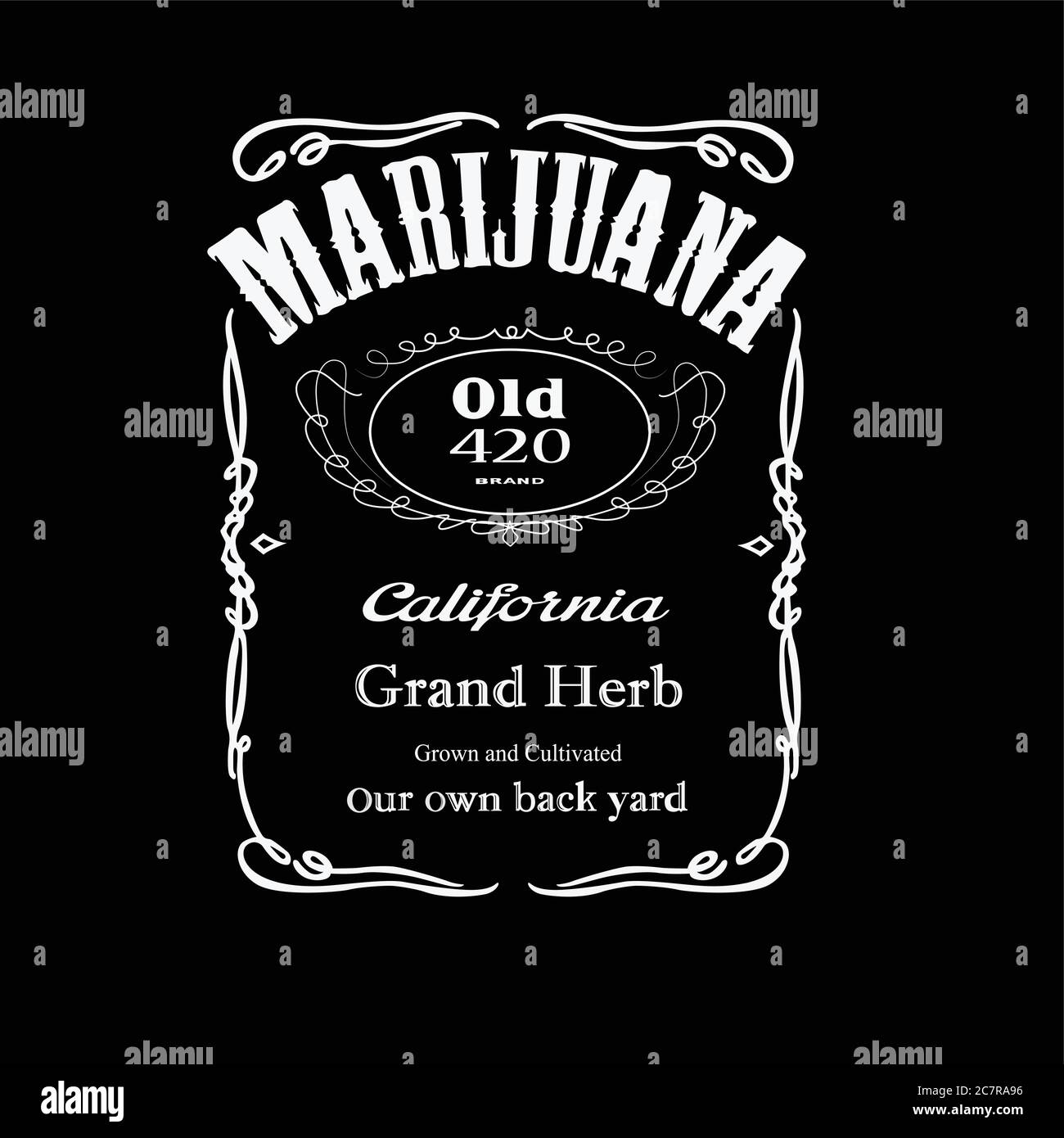 Marijuana old 420. this is a royal and classic vector & illustration ...