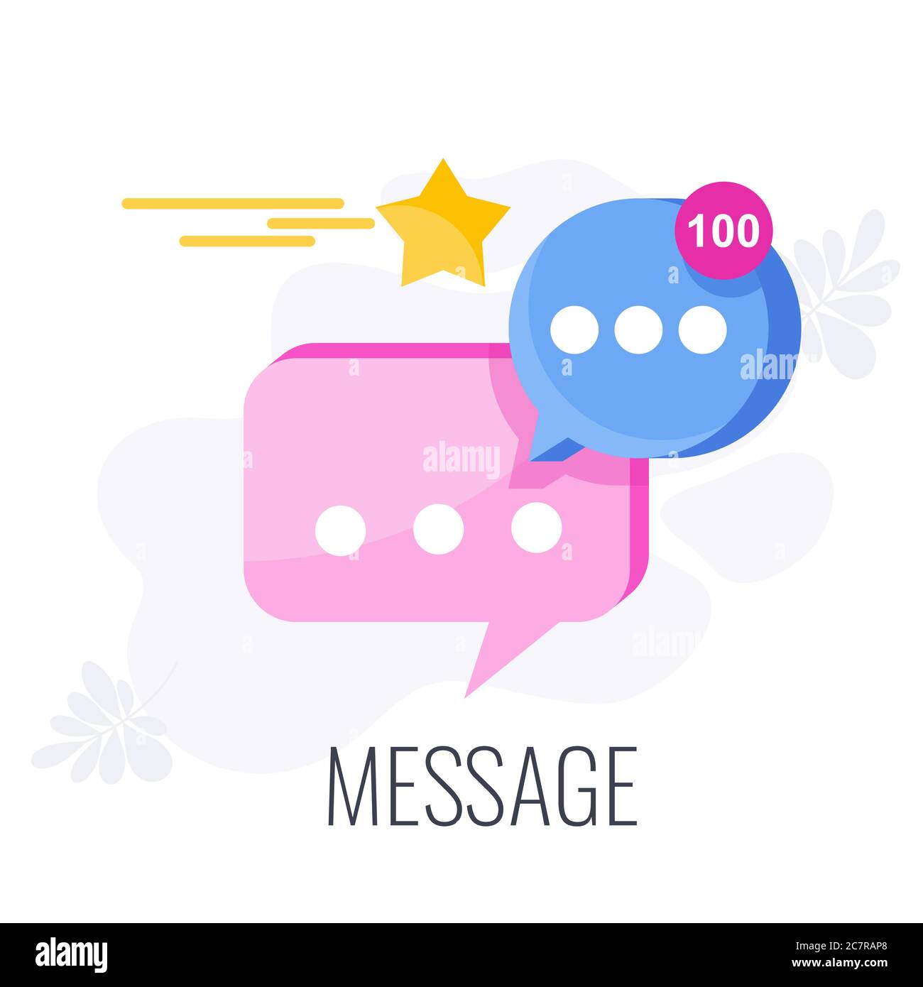 Message icon. Text bubble box. Marketing Flat vector illustration Stock ...