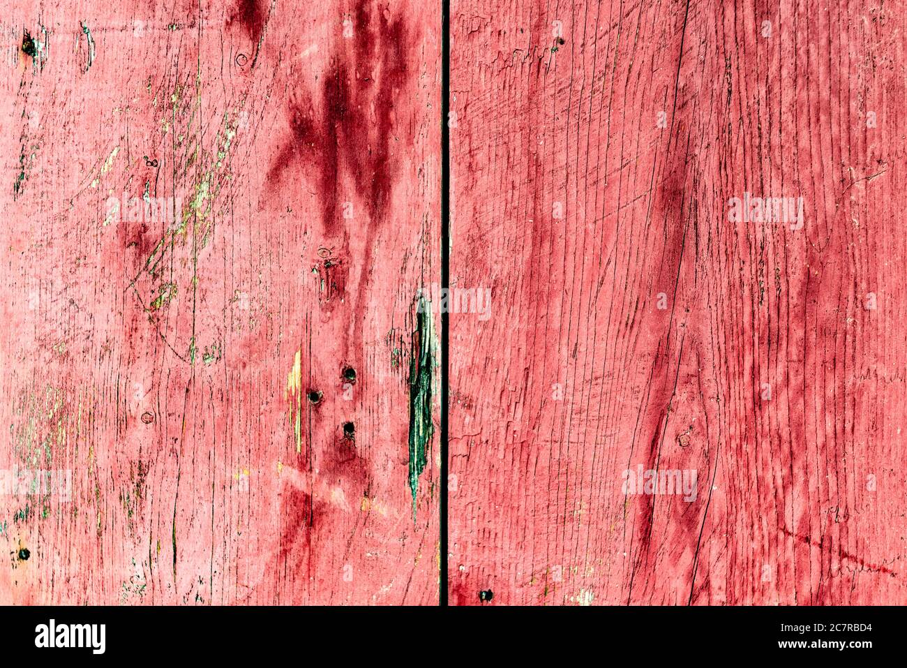 Painted red old wooden wall texture, rustic background Stock Photo - Alamy