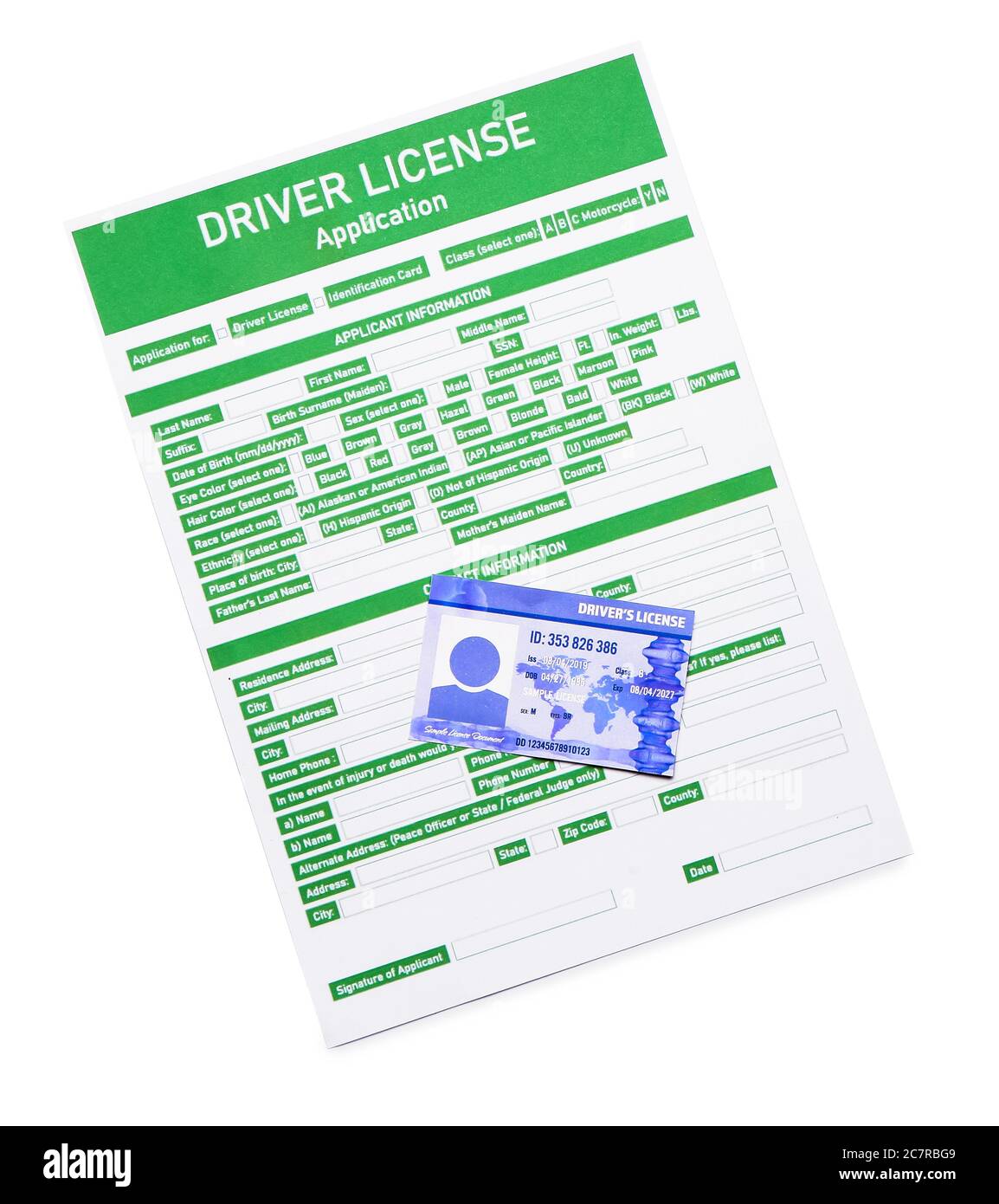 Driving licence paper Cut Out Stock Images & Pictures - Alamy
