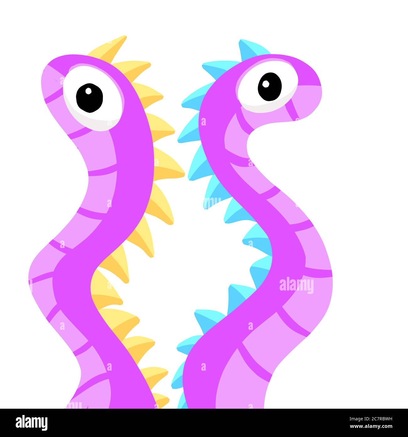 Collection of Mini Monster Fictional Imaginary Characters Cartoon Stock ...