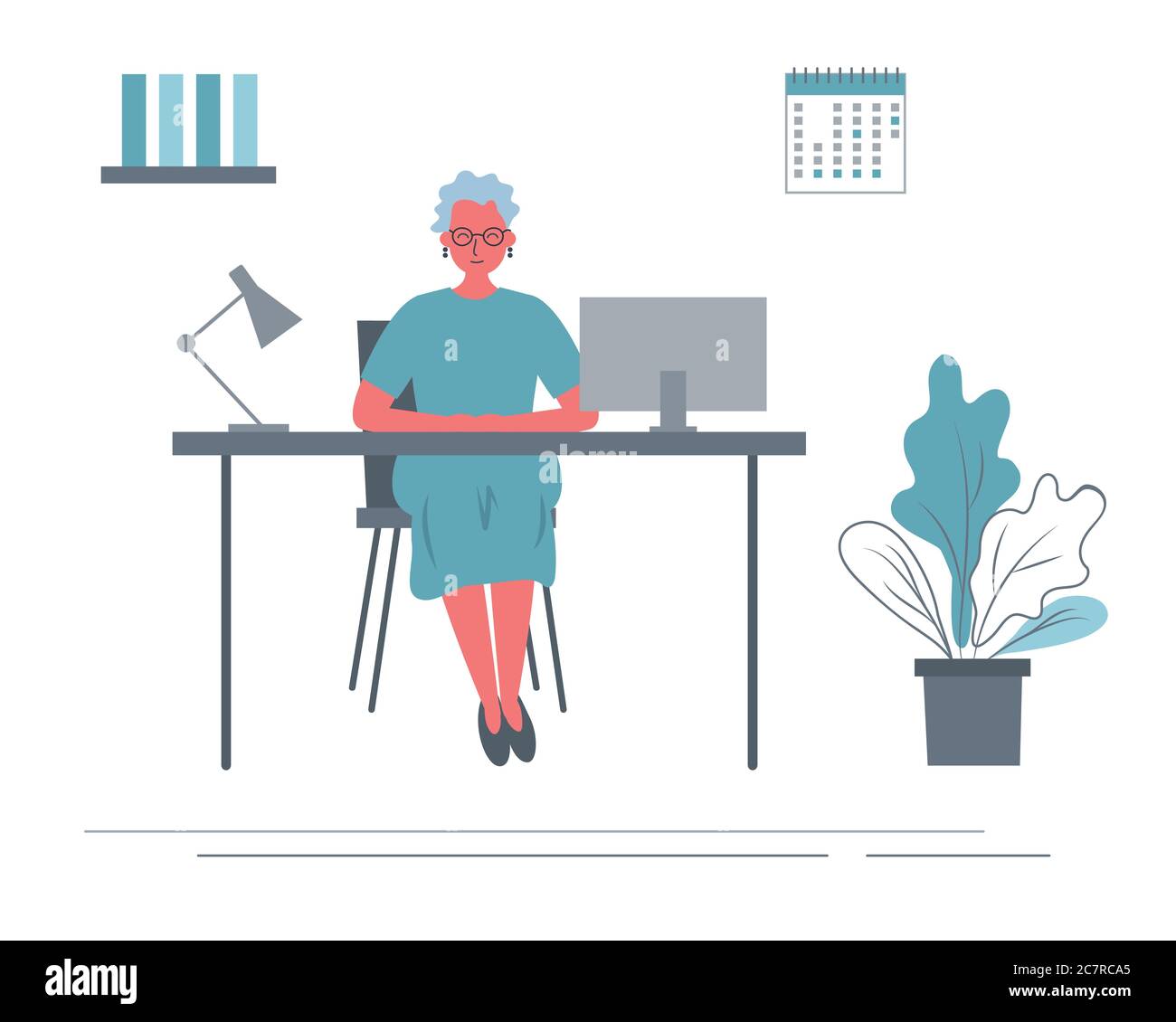 Cartoon old lady Cut Out Stock Images & Pictures - Alamy