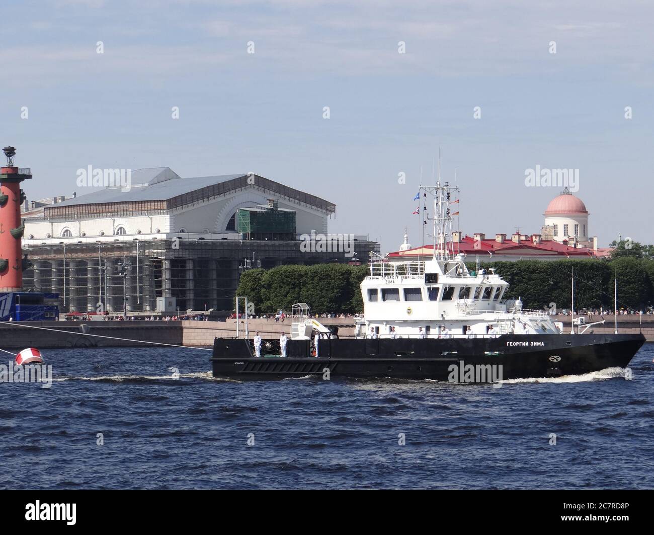 Many maritime ships went through opened bridges in St Petersburg for ...