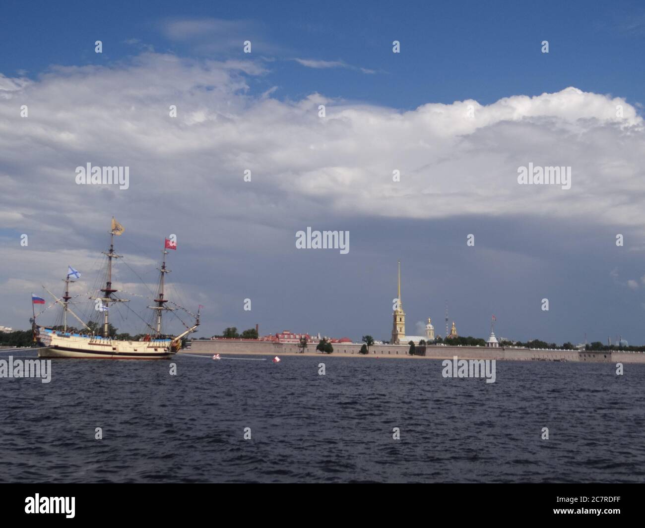 Many maritime ships went through opened bridges in St Petersburg for ...