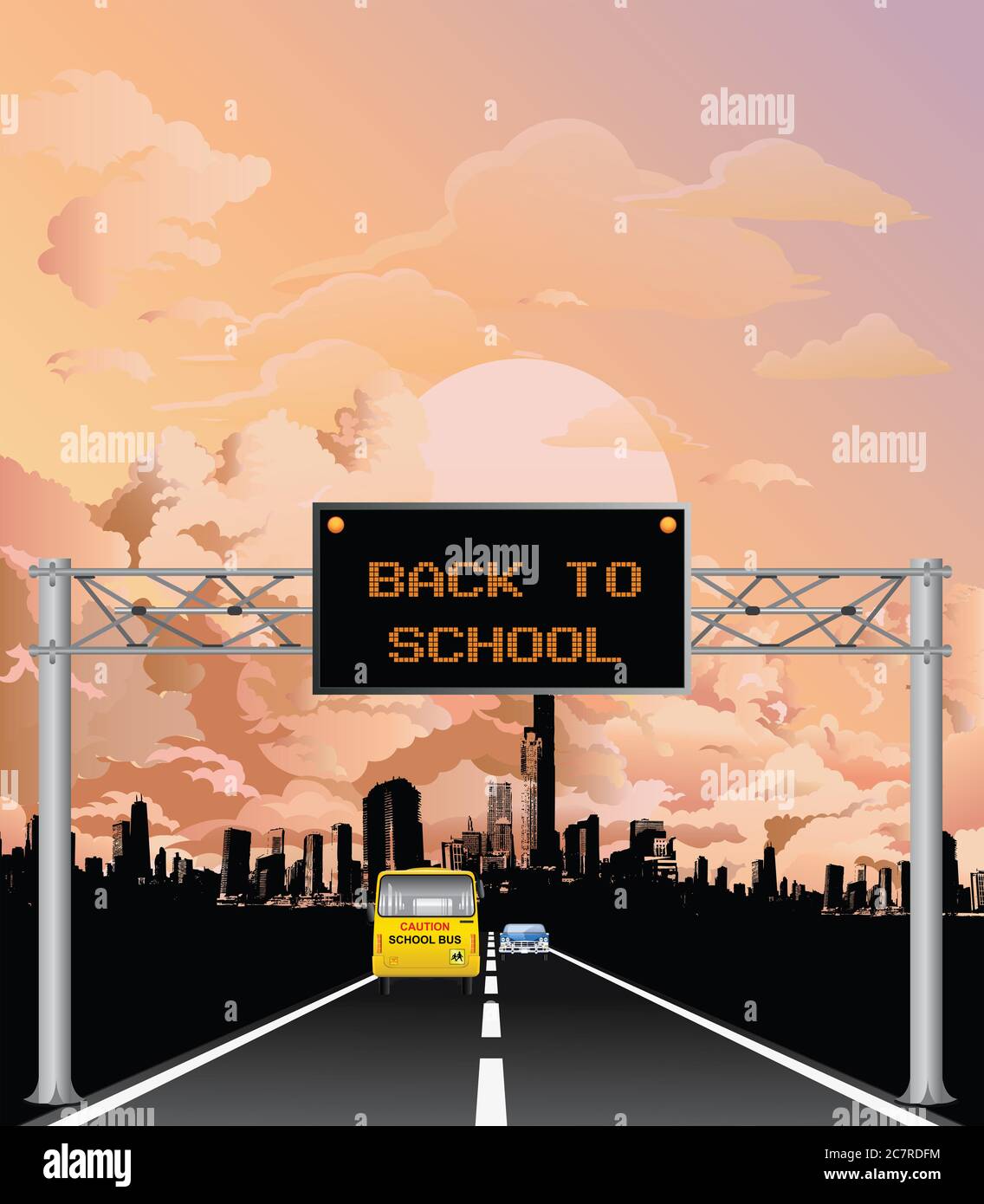 Digital gantry sign hi-res stock photography and images - Alamy