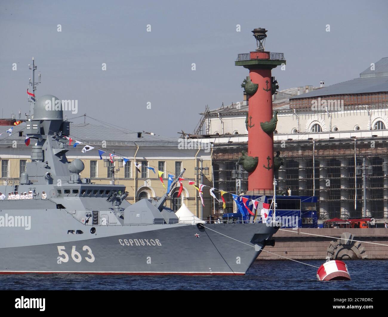 Many maritime ships went through opened bridges in St Petersburg for ...