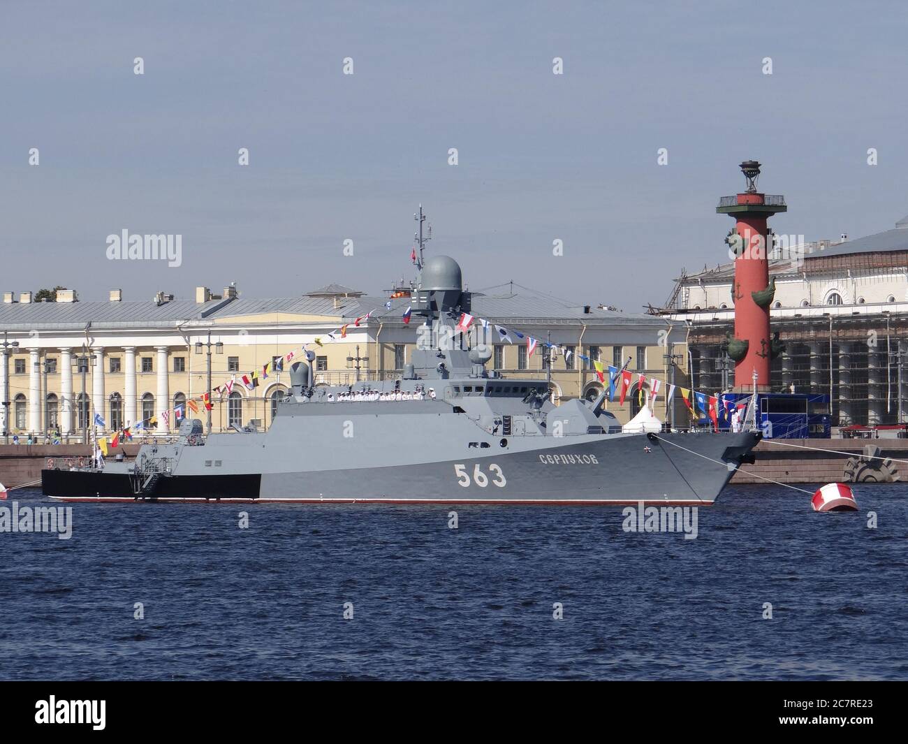 Many maritime ships went through opened bridges in St Petersburg for ...