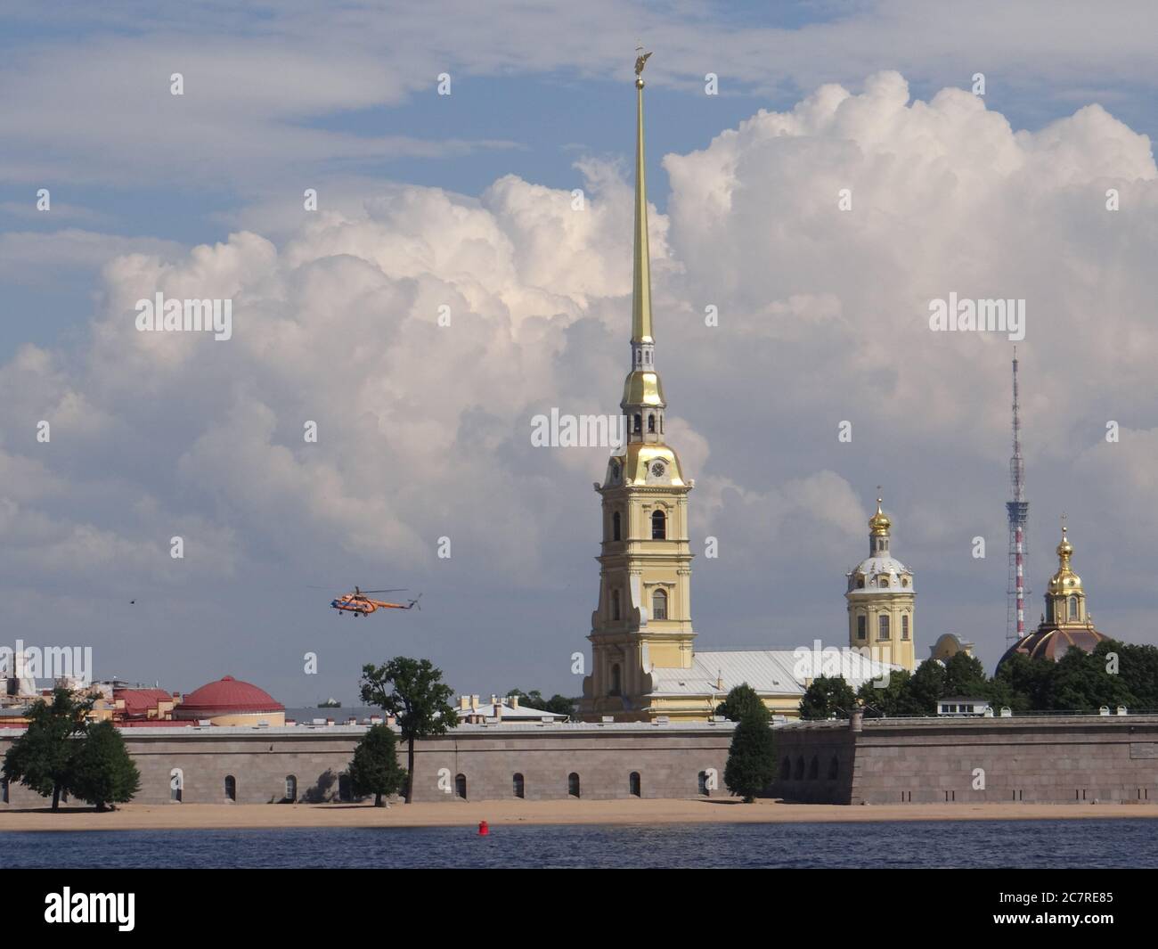 Many maritime ships went through opened bridges in St Petersburg for ...