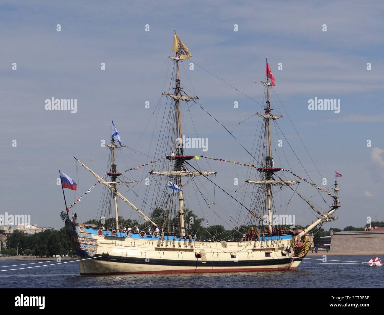 Many maritime ships went through opened bridges in St Petersburg for ...