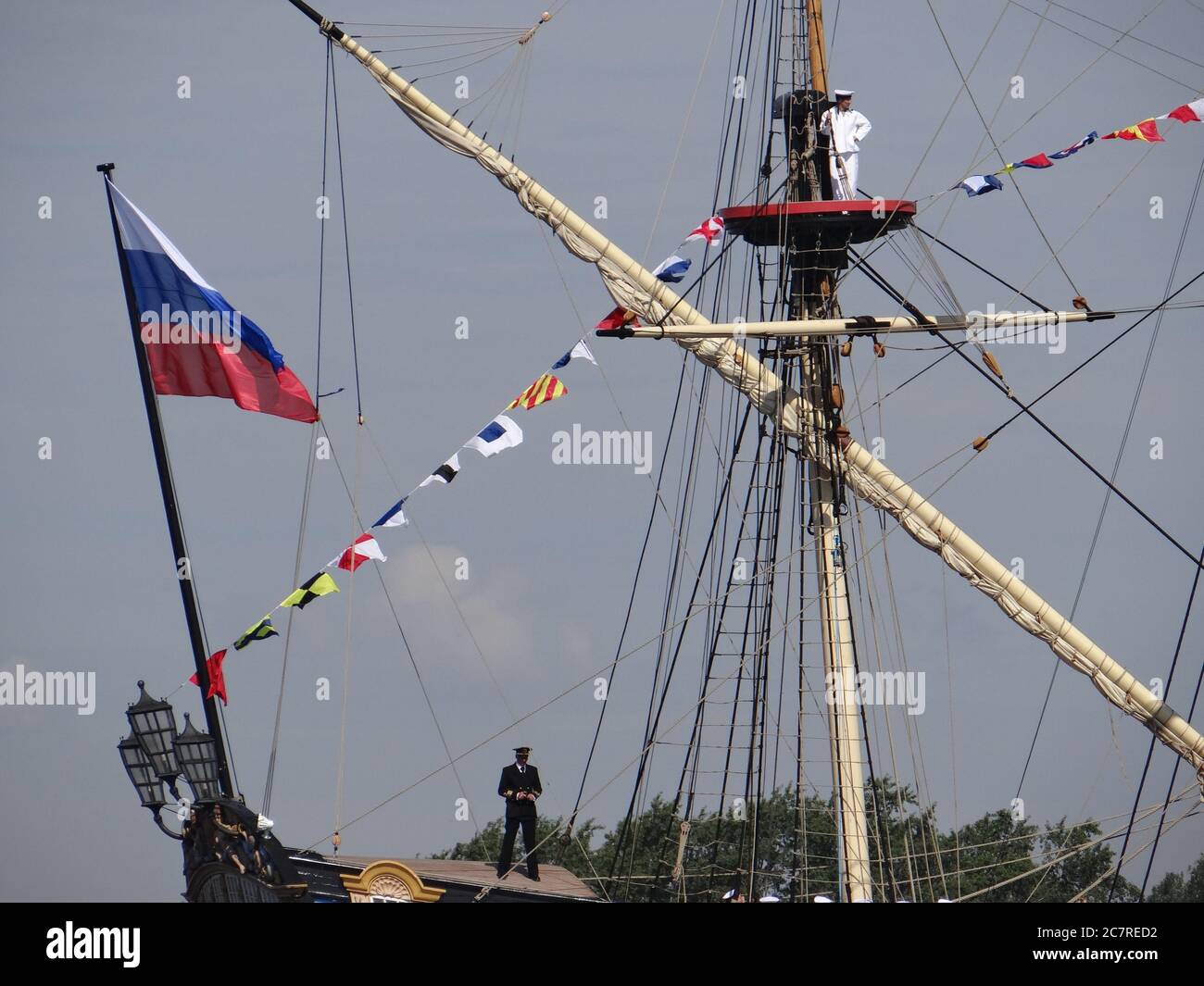 Many maritime ships went through opened bridges in St Petersburg for ...